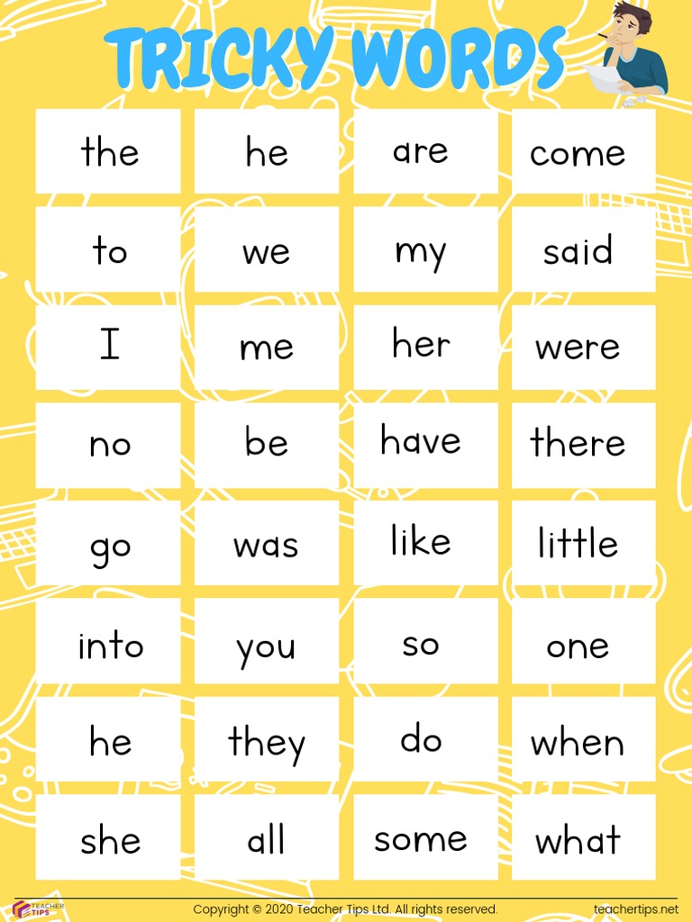 Tricky Words Poster | PDF