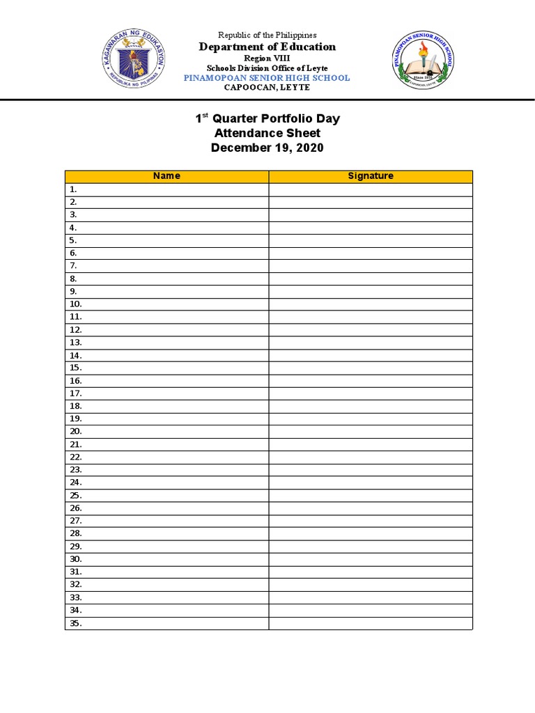 1st Quarter Portfolio Day | PDF