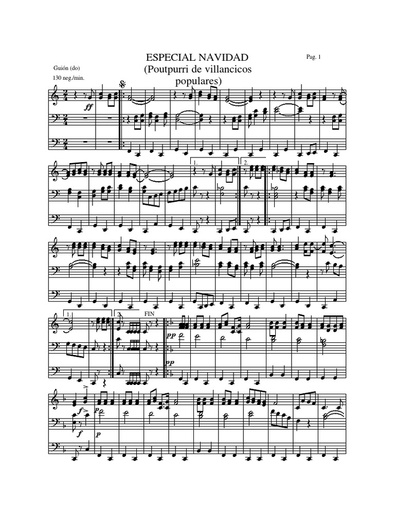 Especial Navidad Popurri Villancicos Populares PDF | PDF