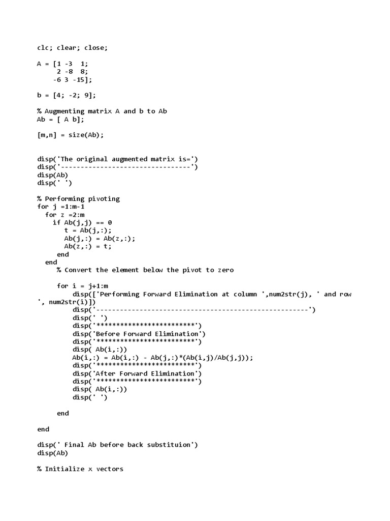 Gauss Elimination Method | PDF | Teaching Methods & Materials | Science & Mathematics