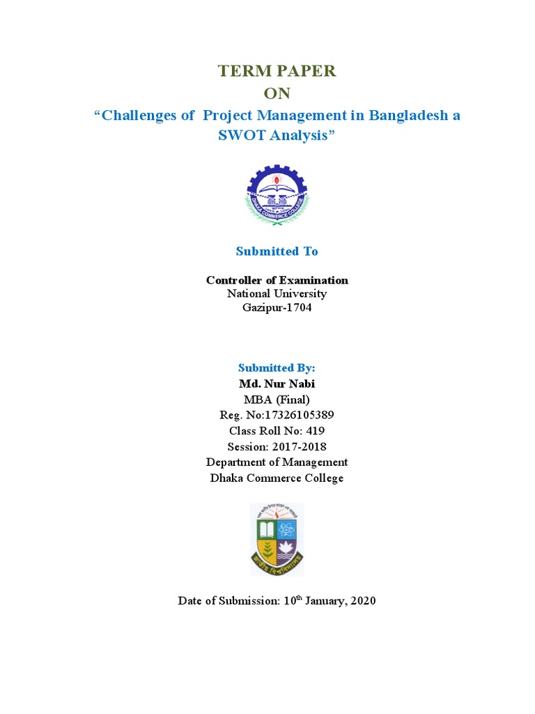 SWOT Analysis... Cover Page | PDF