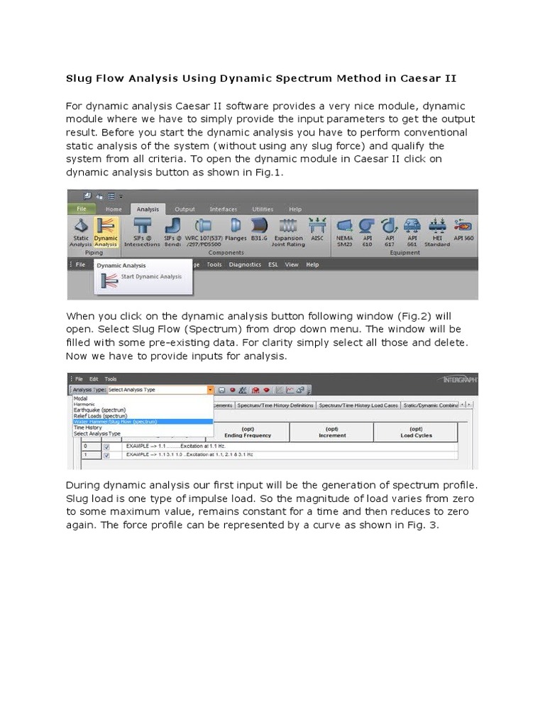 Slug Flow Analysis Using Dynamic Spectrum Method in Caesar II | PDF ...