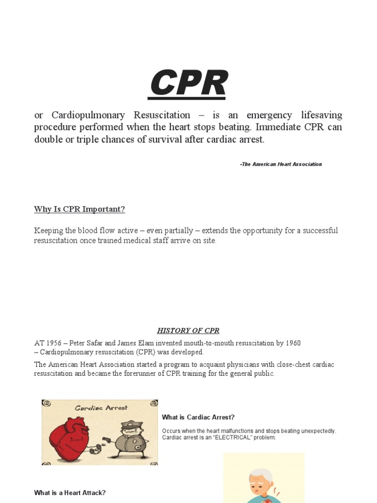 Why Is CPR Important? | PDF | Cardiopulmonary Resuscitation | Cardiac ...