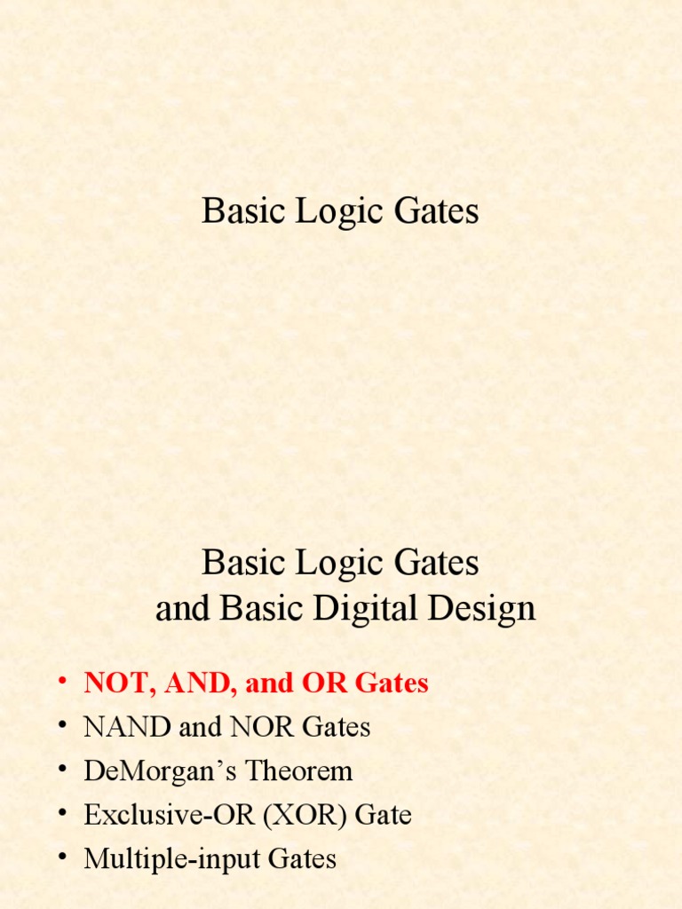 Logic Gates | PDF | Mathematics Of Computing | Theoretical Computer Science
