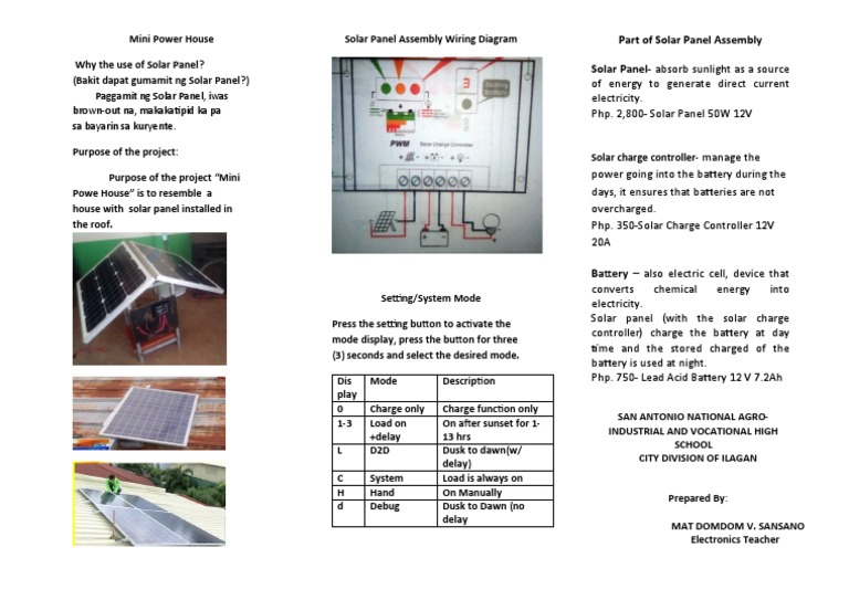 Solar Panel Installation Mini Power House | PDF | Solar Panel | Solar Power