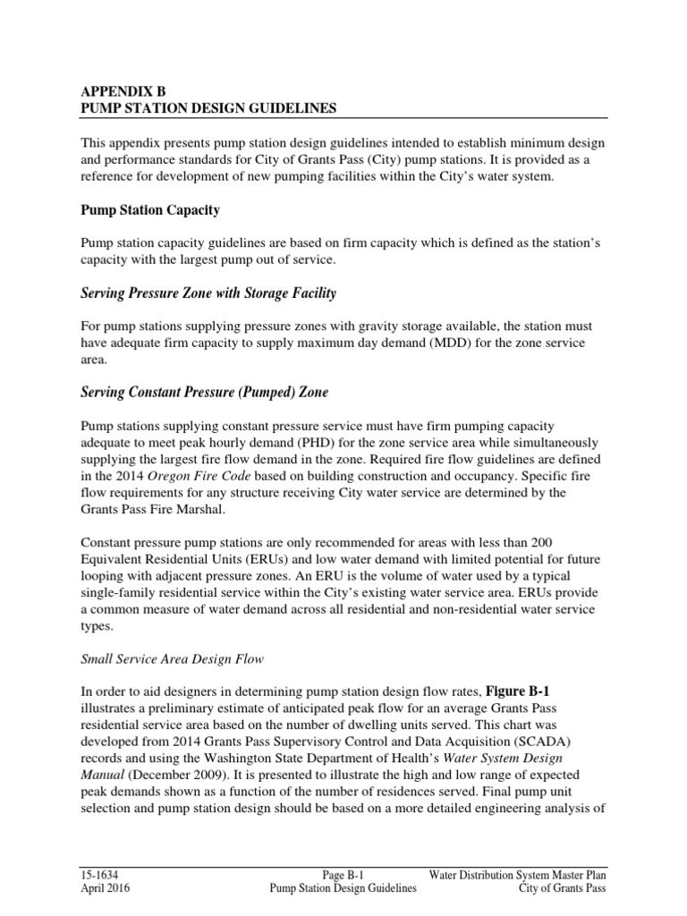 APPENDIX B - Pump Station Design Guidelines | PDF | Pumping Station | Pump