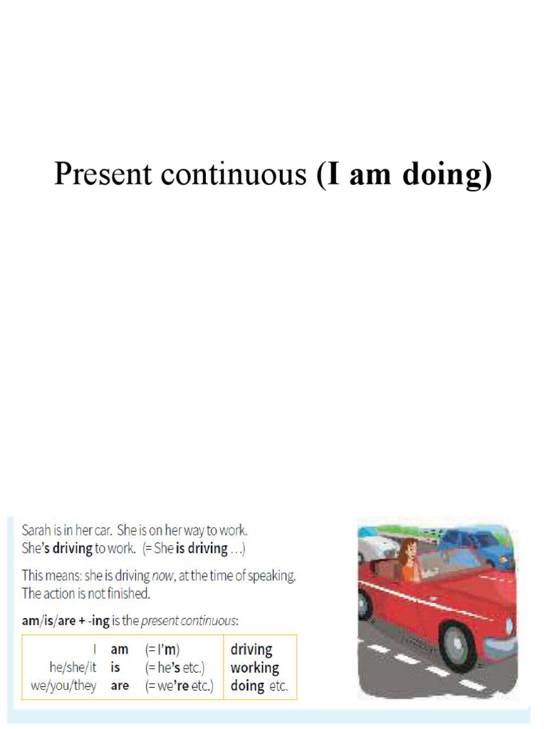 Present Continuous (I Am Doing) | PDF