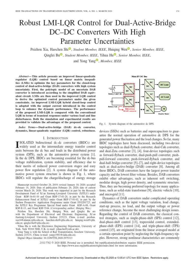 Xia 2020 | PDF | Control Theory | Matrix (Mathematics)