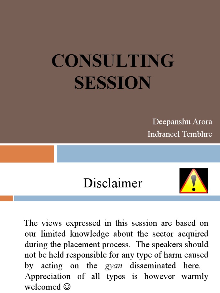 CONSULTING SESSION: Selection Process and Preparation | PDF ...