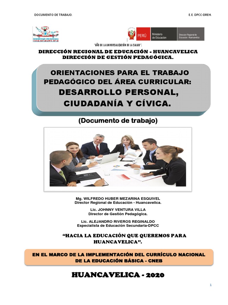 Orientaciones para DPCC en Secundaria | PDF | Plan de estudios ...