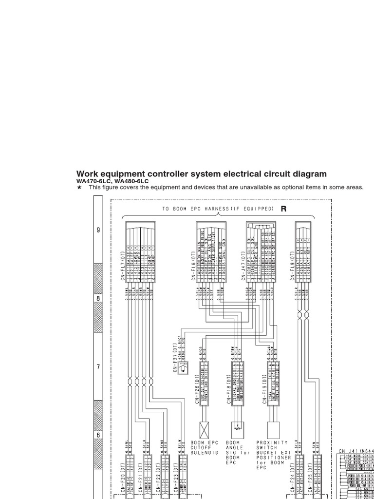 Work Equipment Controller System Electrical Circuit Diagram: WA470-6LC ...