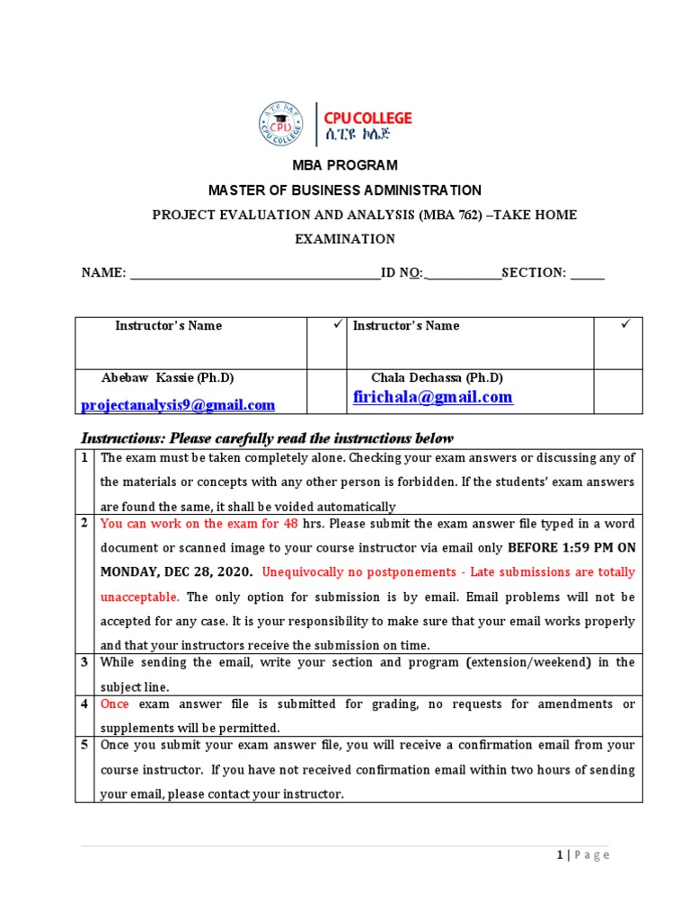 Instructions: Please Carefully Read The Instructions Below: You Can ...