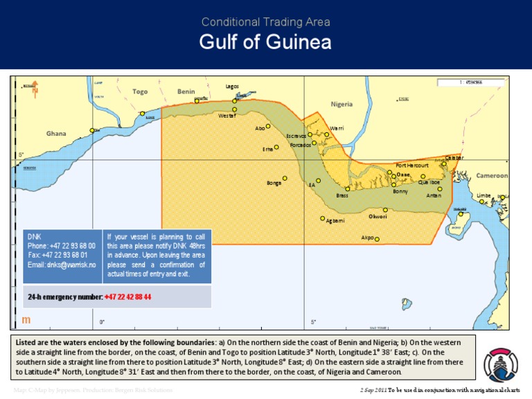 Gulf of Guinea - Map | PDF | Infographics | Geographic Data And Information