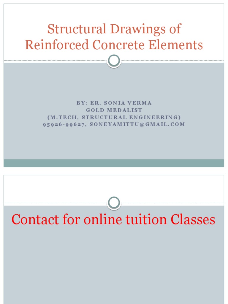 Structural Drawings of Reinforced Concrete Elements | PDF | Computer ...