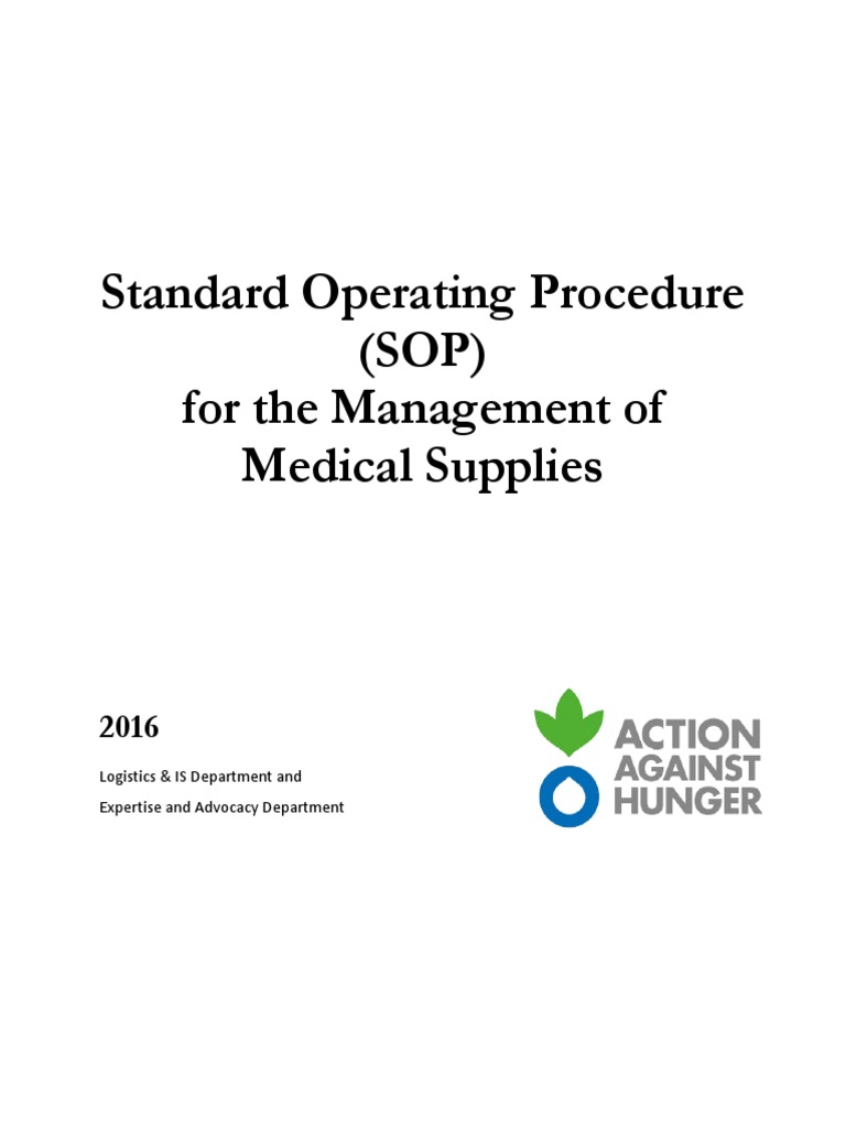 SOP for Managing Medical Supplies | PDF | Procurement | Medical Device