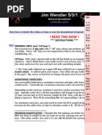 Wendler 5/3/1 Spreadsheet | PDF | Management Of Obesity | Hobbies