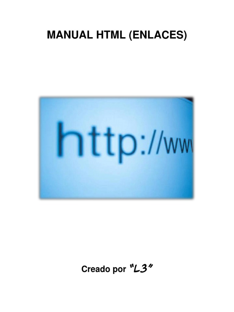 Manual de Enlaces HTML PDF | Descargar gratis PDF | Hipervínculo | HTML