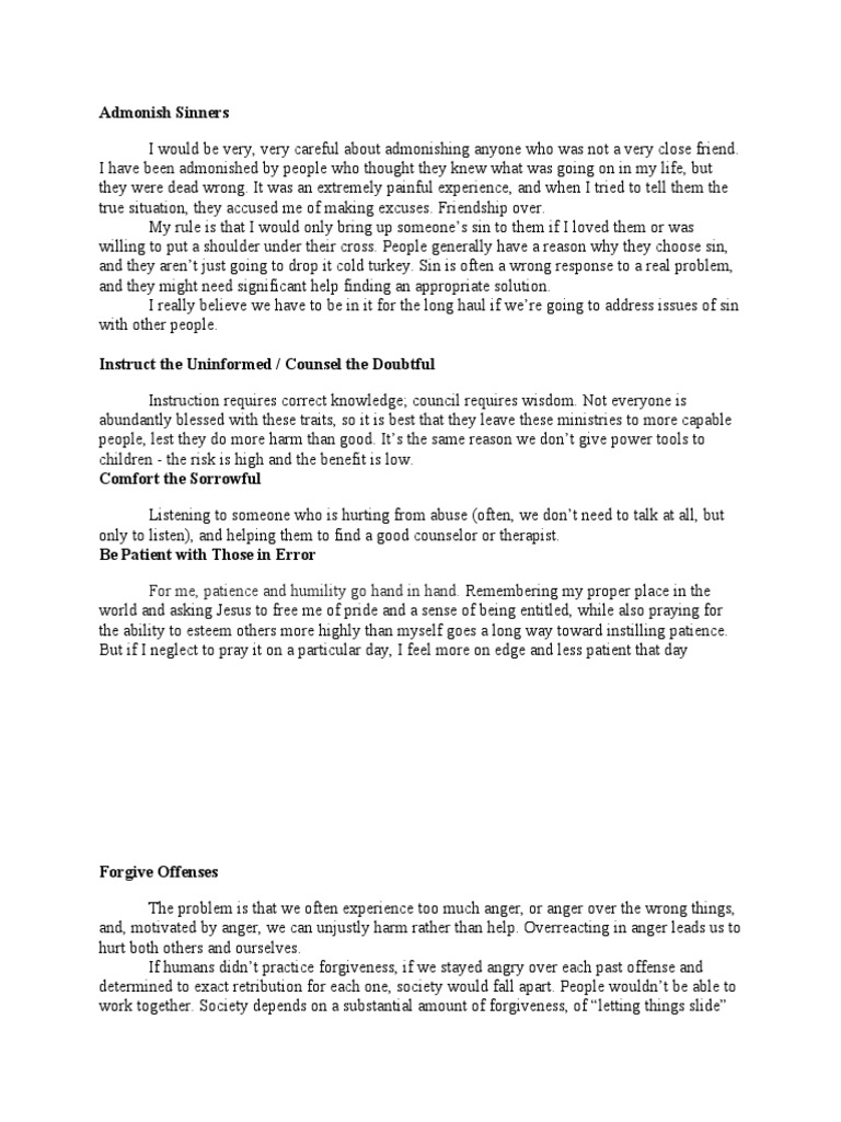 Admonish Sinners: For Me, Patience and Humility Go Hand in Hand | PDF ...