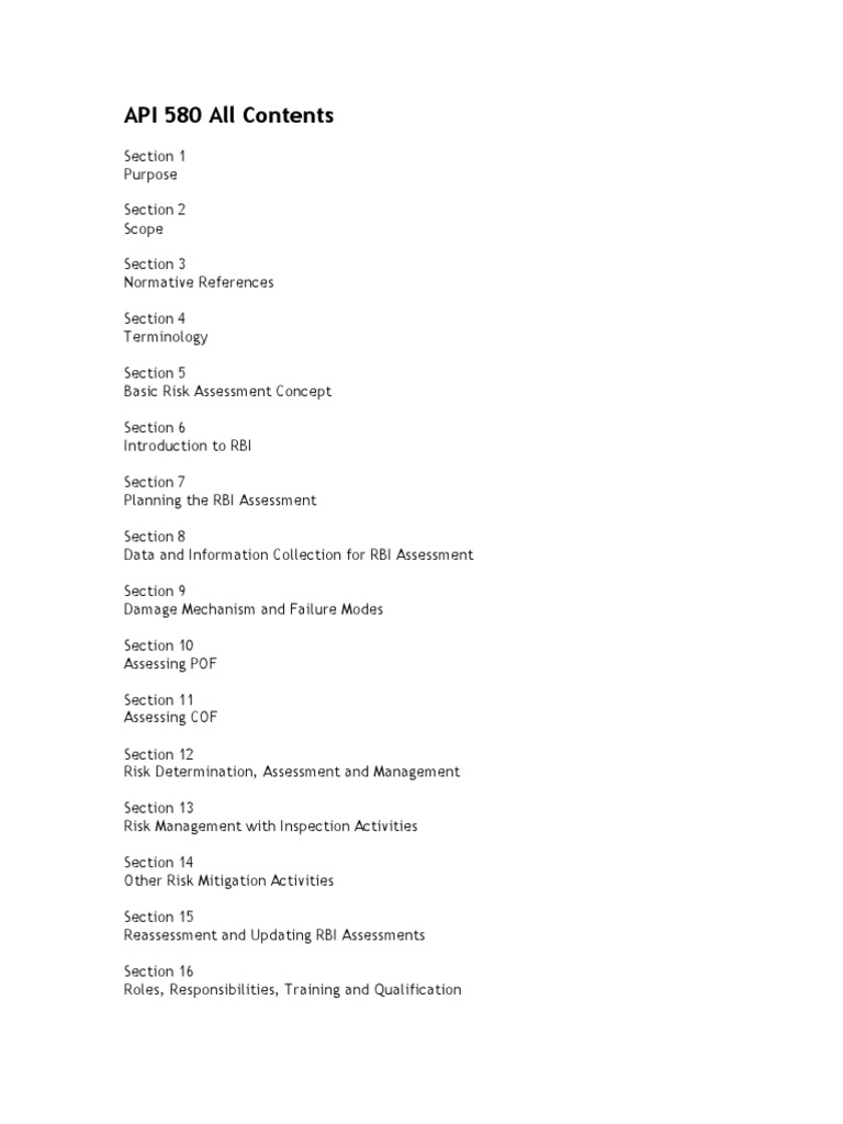 API 580 RBI Assessment Guide | PDF