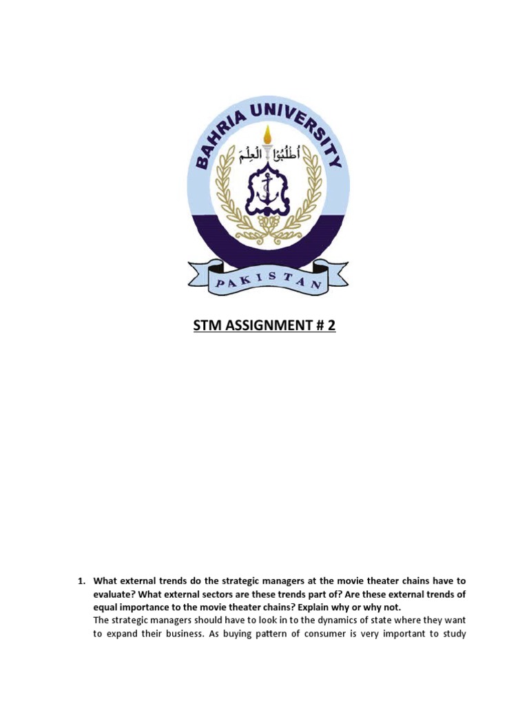 STM Assignment 2 | PDF | Movie Theater | Consumer Behaviour