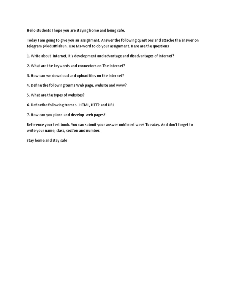 ICT Assignment For Grade 10 | PDF | Career & Growth | Social Science