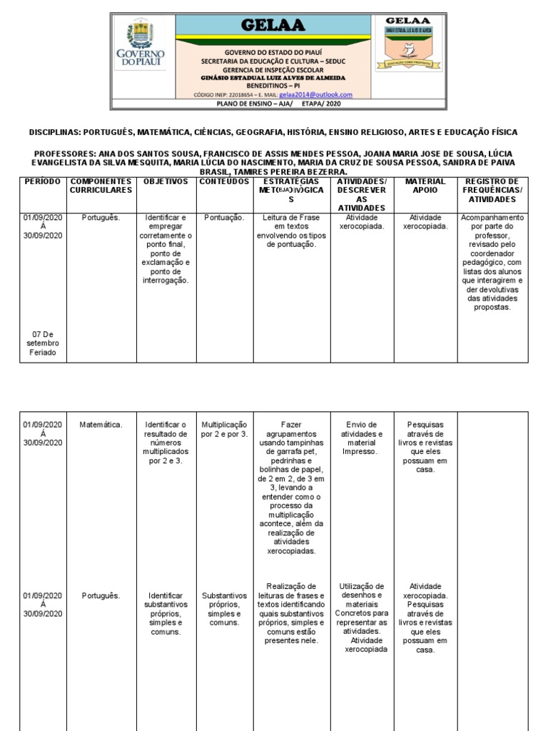 Plano de Aula Eja Mensal | PDF | Imagem | Science