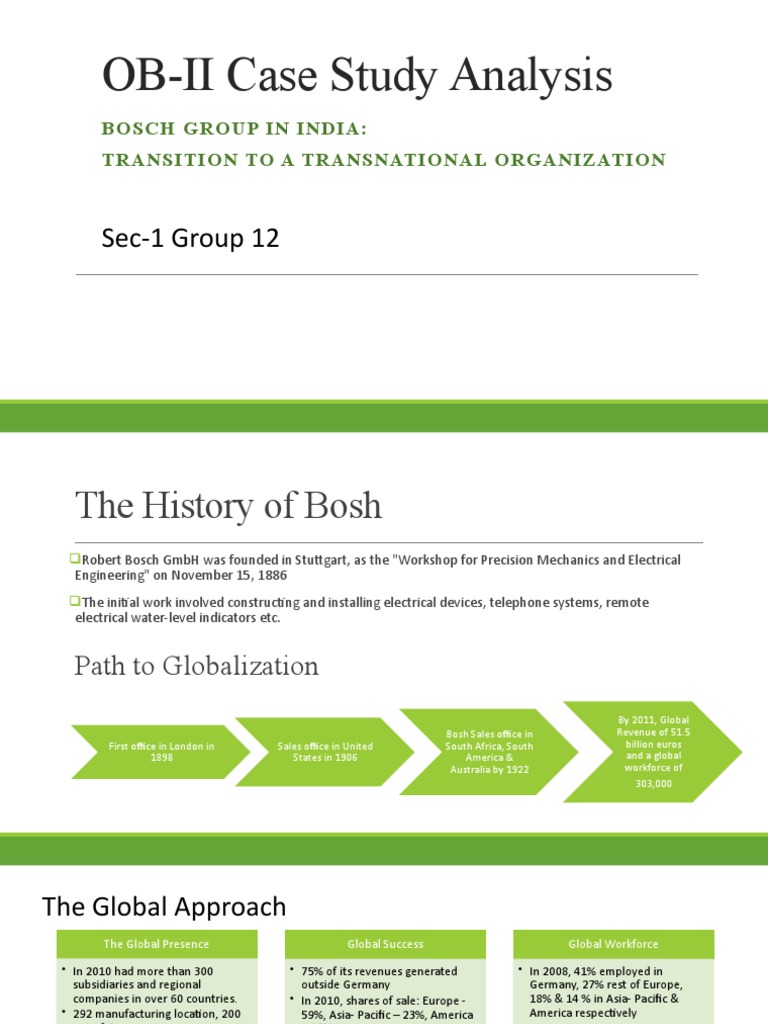Bosh Case Study | PDF | Economies | Business