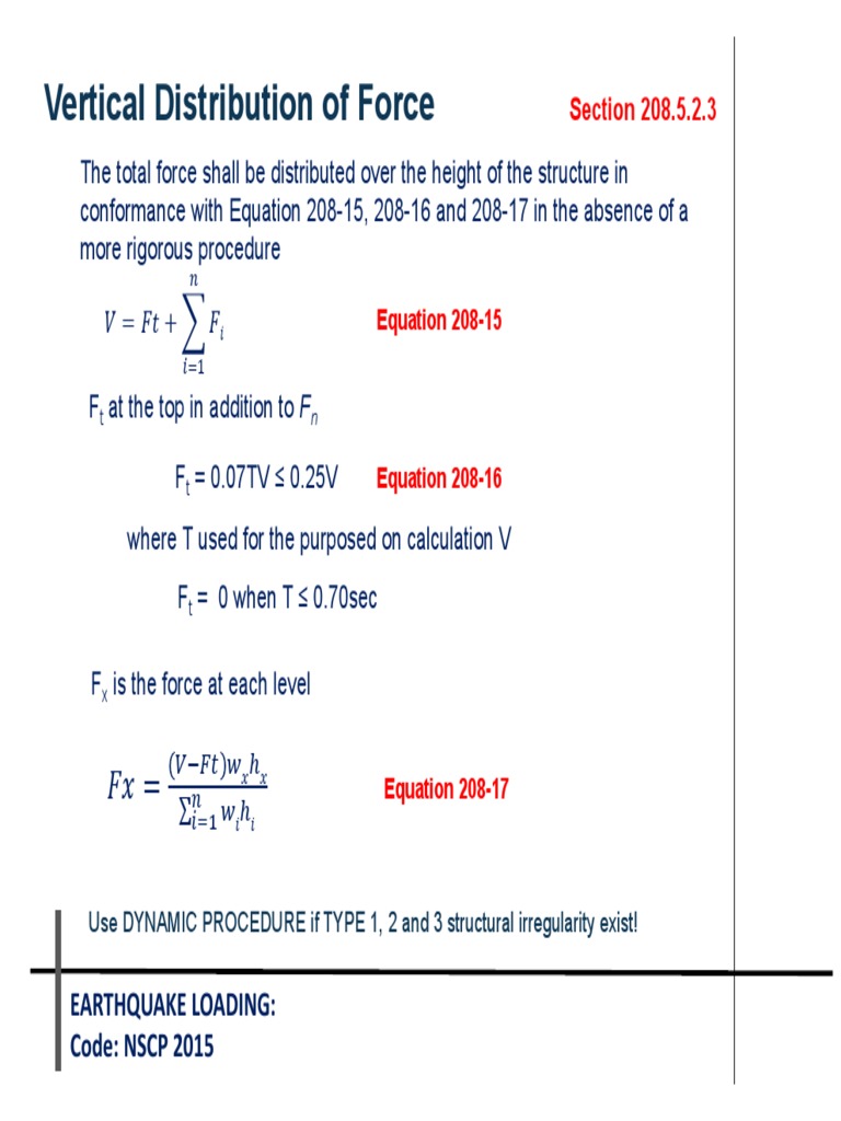 NSCP 2015 Earthquake Load Analysis | PDF | Earthquakes | Elasticity ...