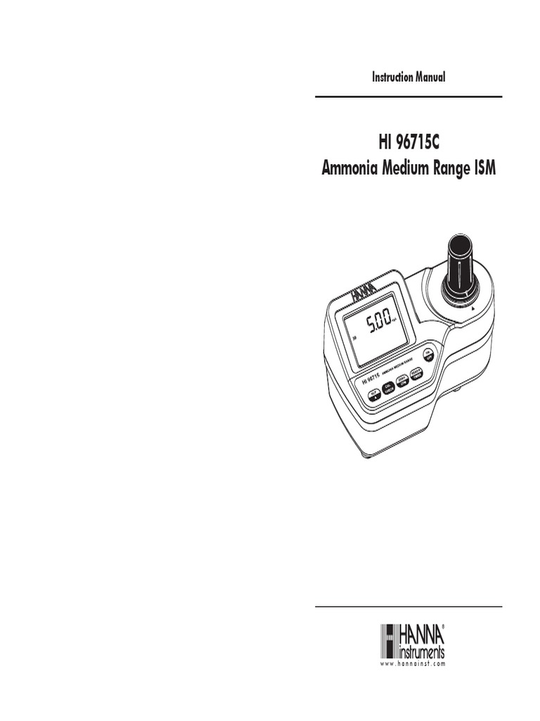 1-12#-Ammonia and Nitrogen Tester-Hanna Hi93715 PDF | PDF | Calibration ...
