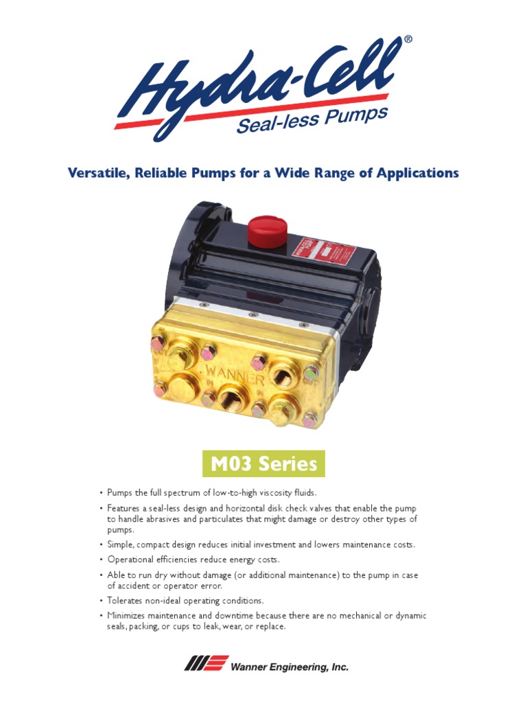 C03-Datasheet Hydracell | PDF | Pump | Horsepower