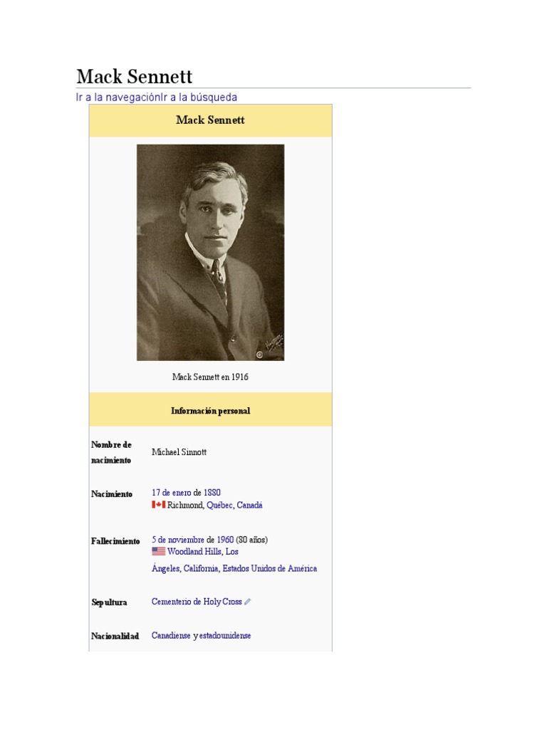 Mack Sennett | PDF