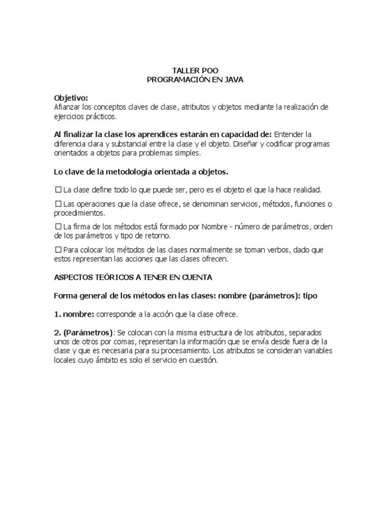 Plan de Mejoramiento - Arquitectura de Software - Taller POO | PDF ...