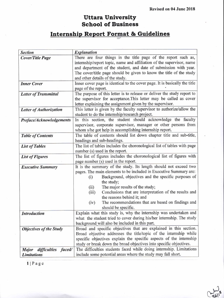 Internship Report Format & Guidelines & Marks Distribution | PDF | Research Methods | Cognitive ...