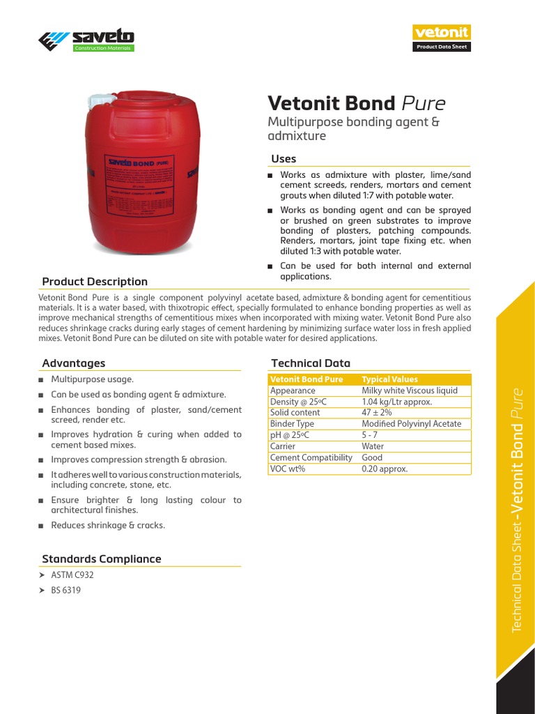 Vetonit Doc Technical Map en 2646 | PDF | Plaster | Concrete