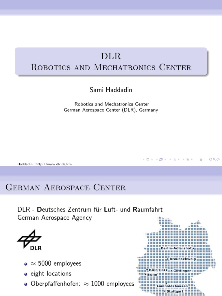 DLR Robotics and Mechatronics Center: Sami Haddadin | Download Free PDF ...