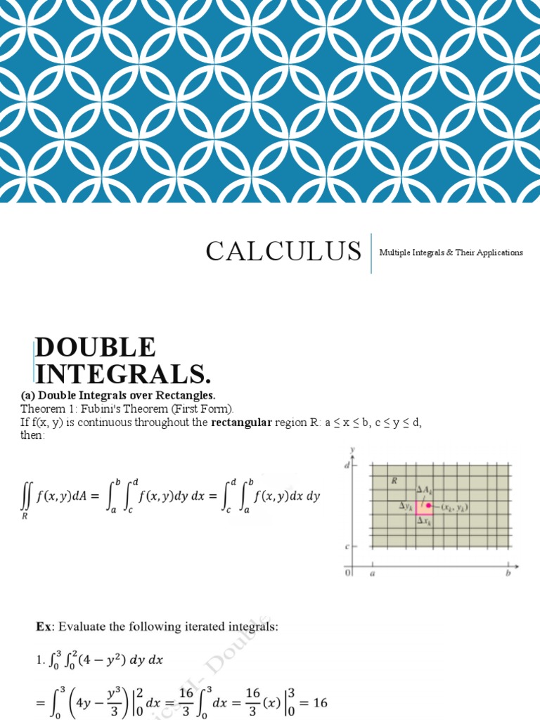 Applications of Double Integrals | PDF