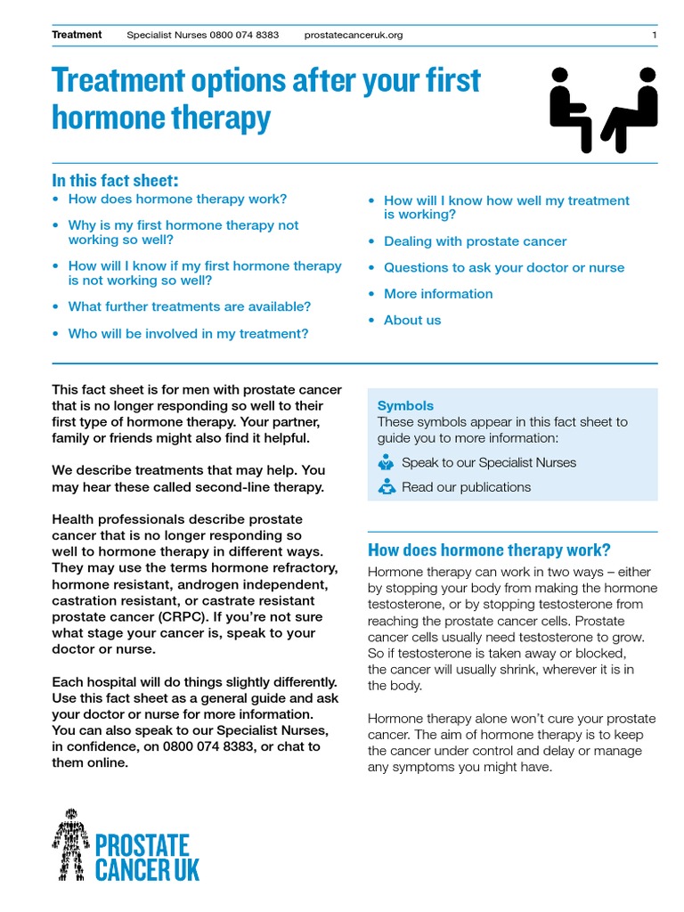 Treatment Options After Your First Hormone Therapy Ifm | PDF | Prostate ...