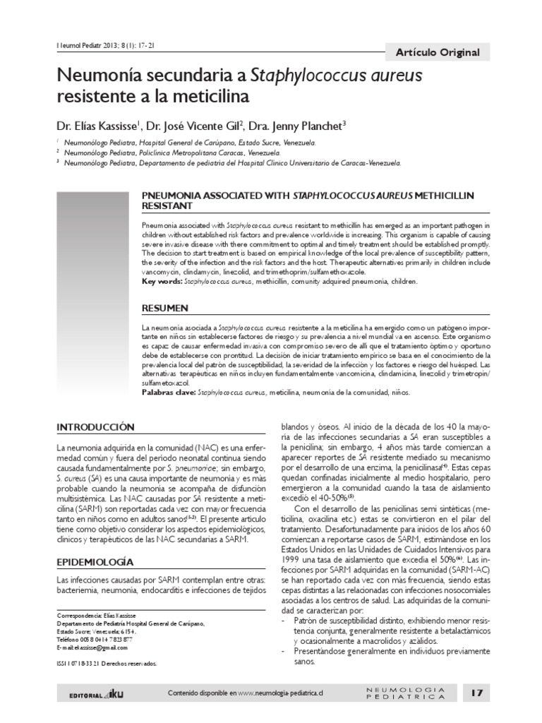 Neumonia Secundaria PDF | PDF | Staphylococcus Aureus | Influenza