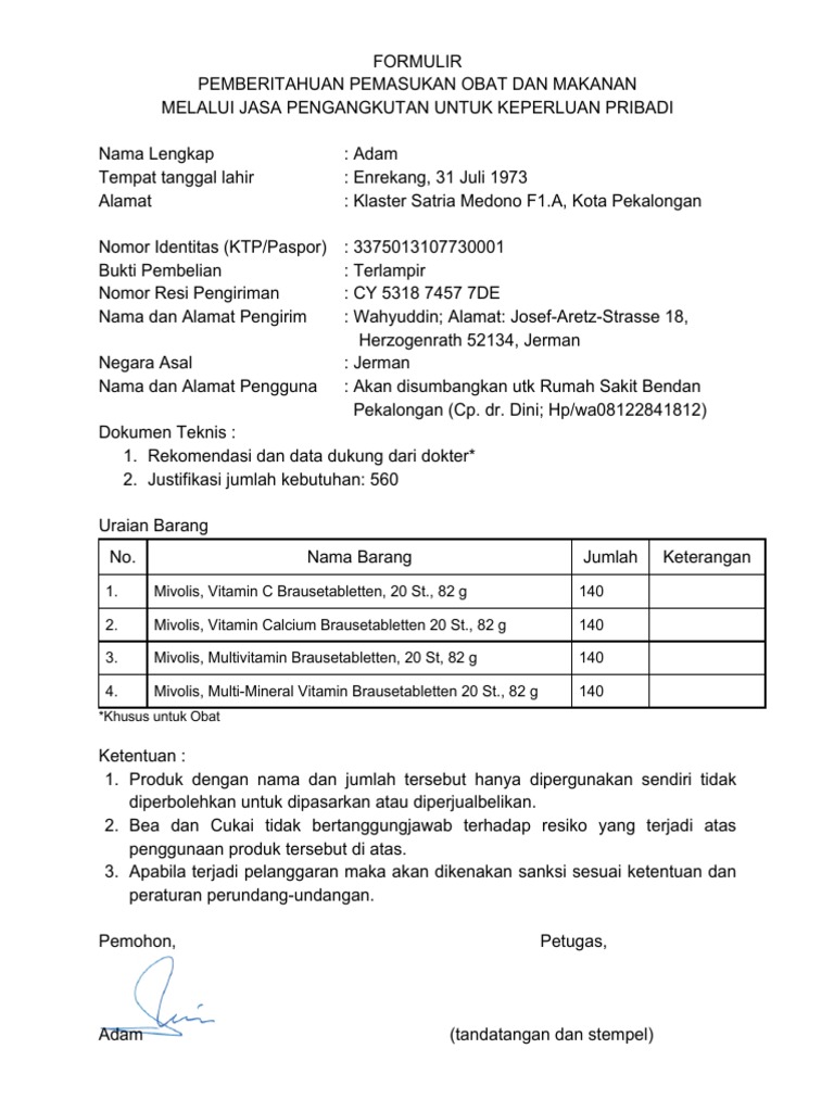 Formulir Bpom | PDF | Hukum