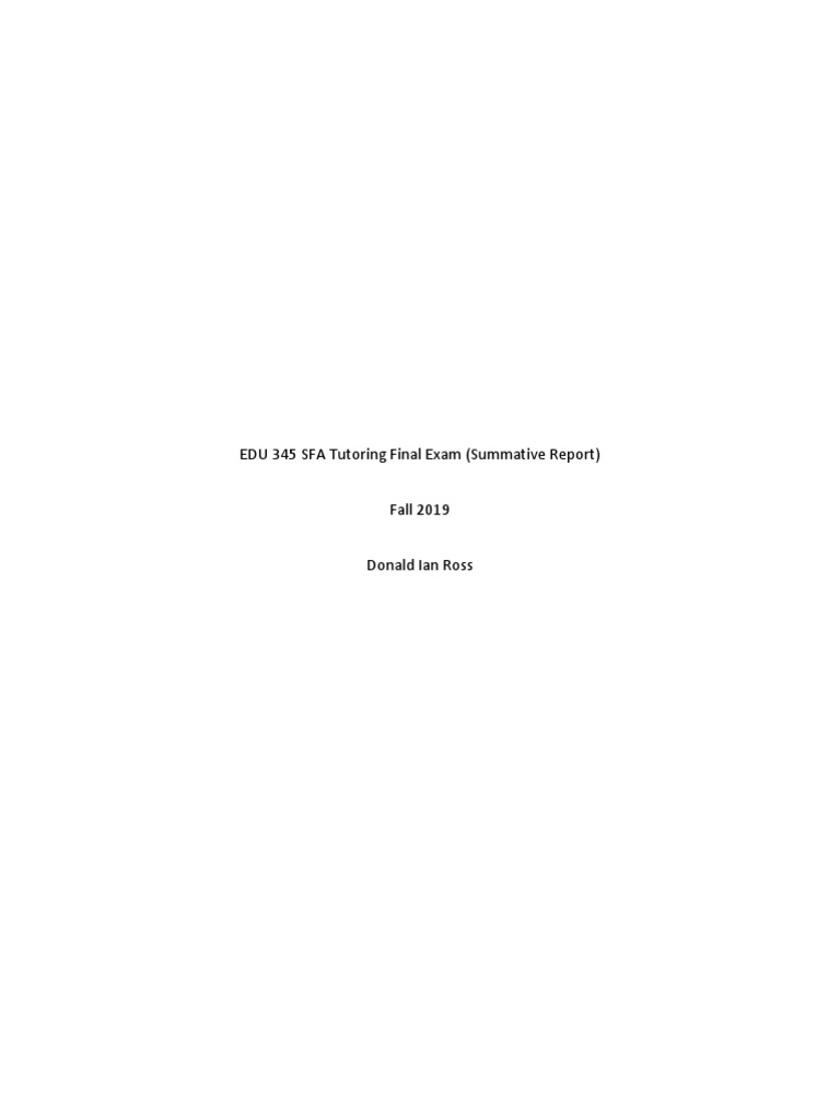 Summative Report | Download Free PDF | Tutor | Teachers