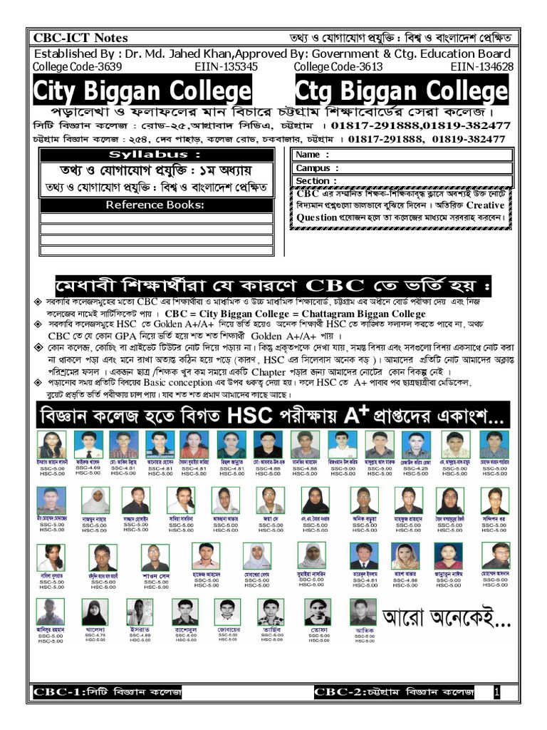 Ict Chapter 1 Note Pdf