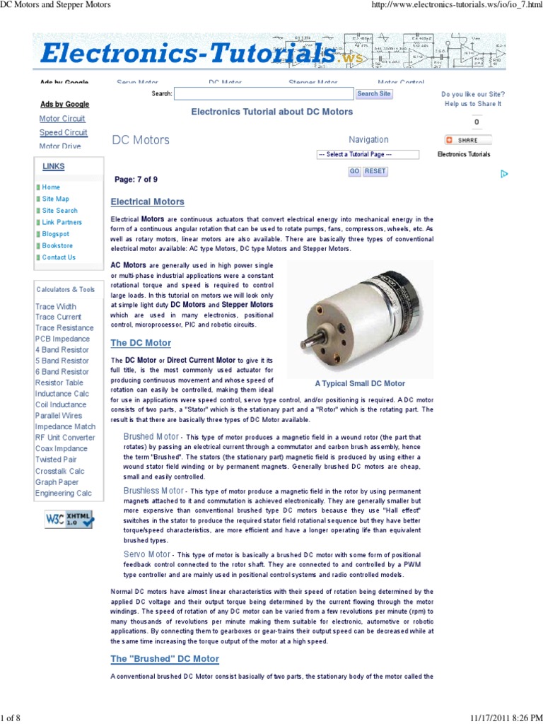 DC Motors and Stepper Motors PDF | PDF | Electric Motor | Servomechanism