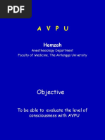 AVPU Scale for Medical Professionals | PDF | Coma | Pain