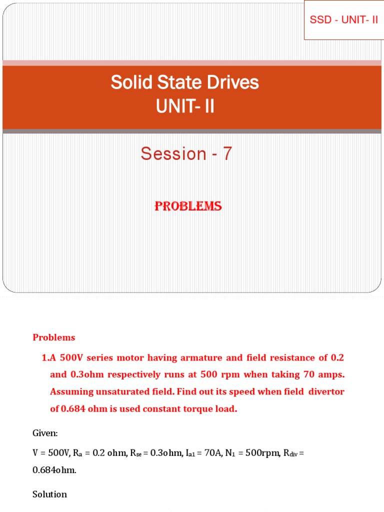 7 Problems | PDF | Electric Motor | Electrical Resistance And Conductance