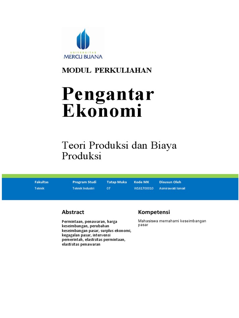 MODUL EKONOMI MIKRO | PDF