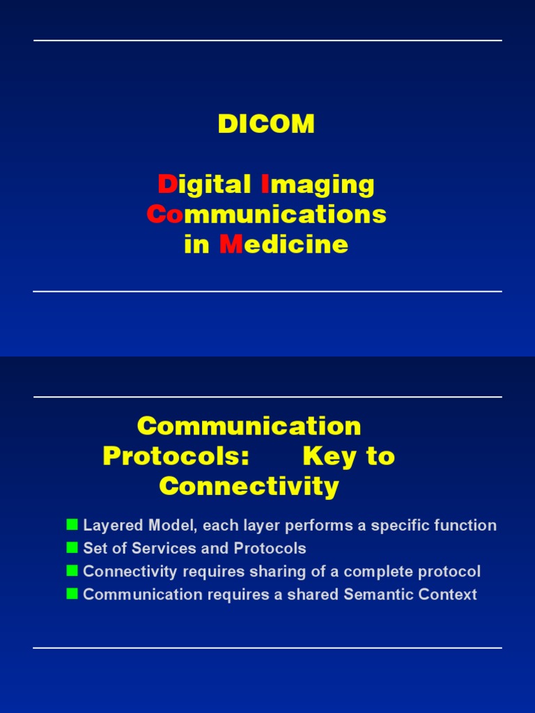 Dicom Communication Protocols | PDF | Class (Computer Programming) | Object (Computer Science)