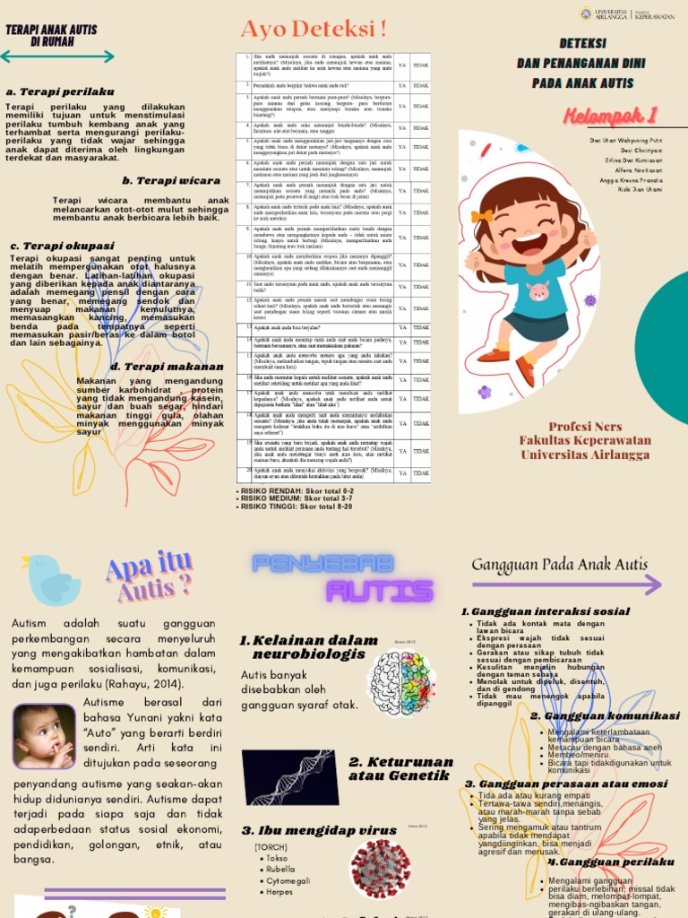 Leaflet Deteksi Dini Anak Autis | PDF