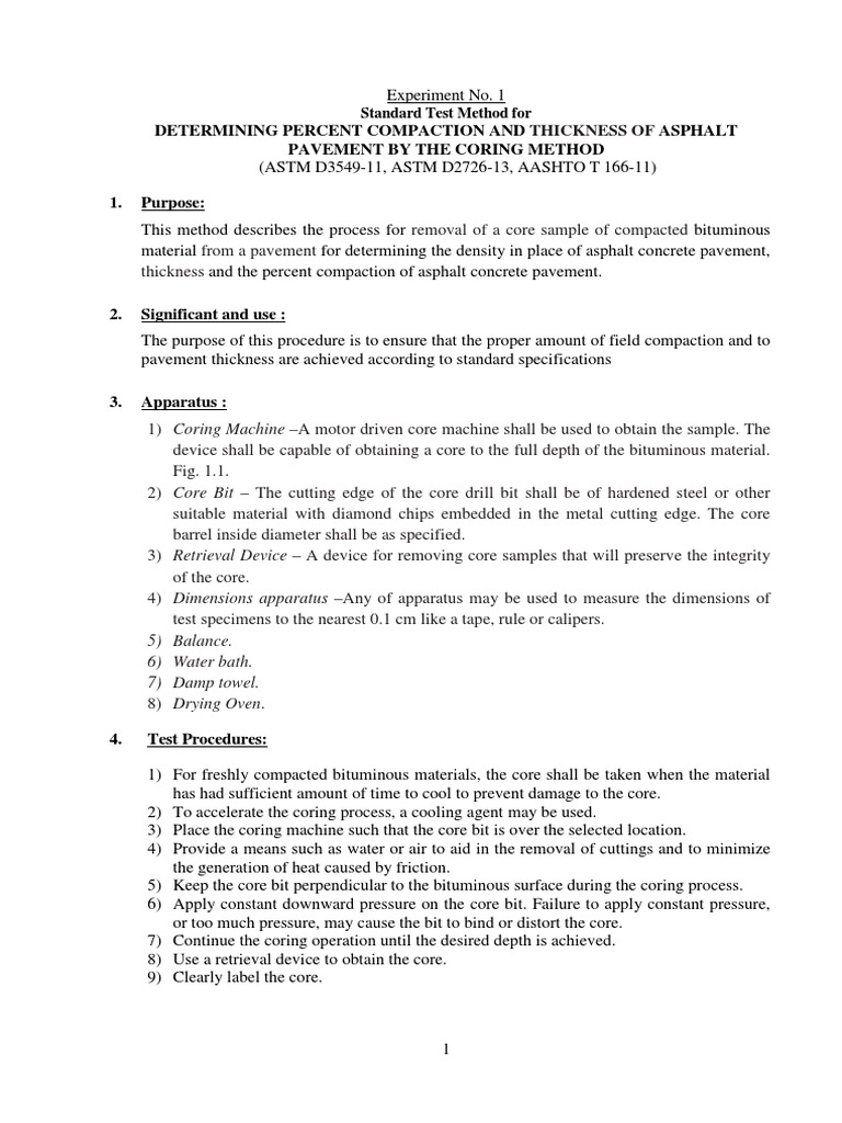Exp.#1-Percent Compaction and Thickness | PDF | Road Surface | Asphalt