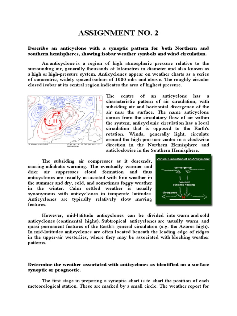 Understanding Anticyclones: Surface Weather Patterns Associated with ...