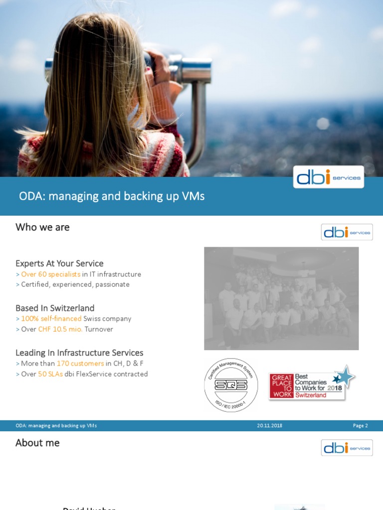 ODA VM Management and Backup Guide | PDF | Virtual Machine | Backup
